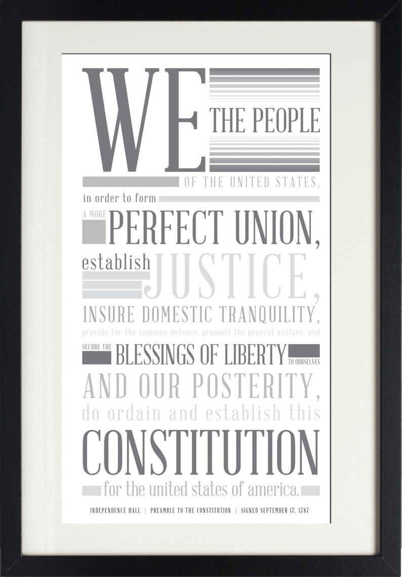 INSTANT DOWNLOAD Constitution Preamble Educational Classroom | Etsy