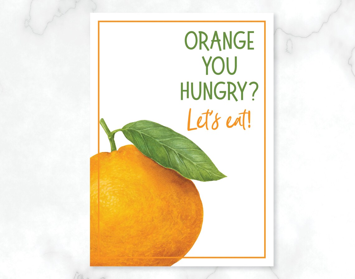 INSTANT DOWNLOAD Orange You Hungry Let's Eat Tutti - Etsy