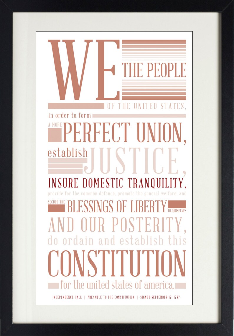 INSTANT DOWNLOAD Constitution Preamble Educational Classroom - Etsy