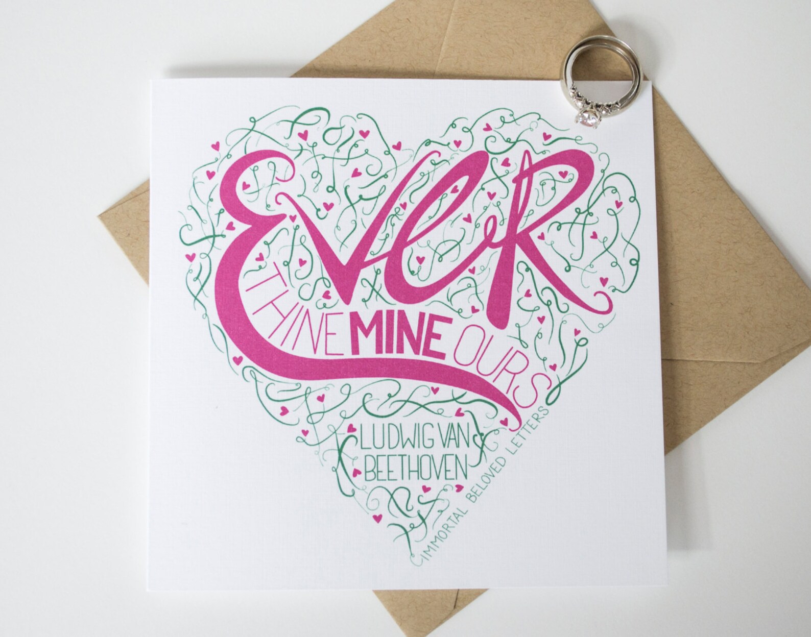 Ever Thine Ever Mine Ever Ours Beethoven Quote Romantic | Etsy