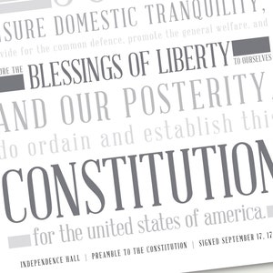 INSTANT DOWNLOAD Constitution Preamble Educational Classroom Poster ...