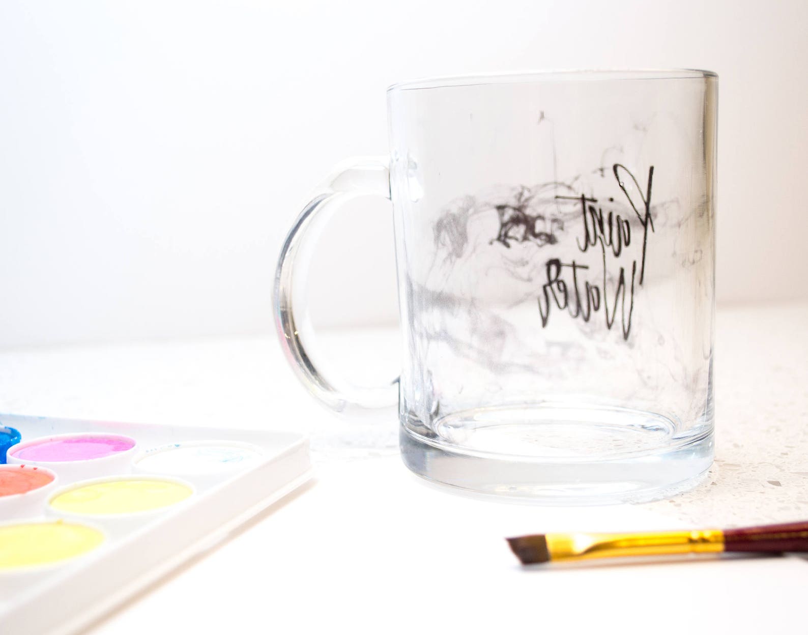 Paint Water Mug Glass Paint Brush Rinse Cup Painters Mug | Etsy