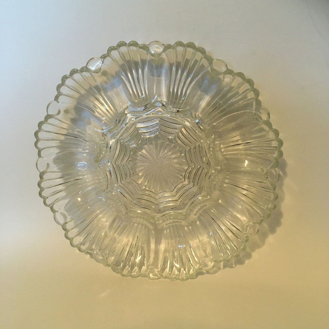 Anchor Hocking Clear Glass Deviled Egg Serving Plate - Etsy