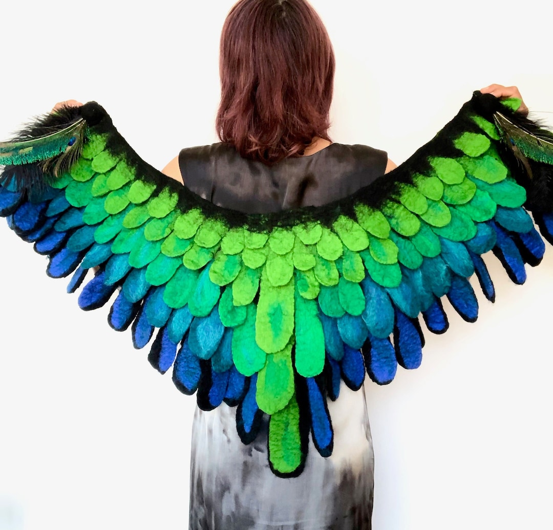 Fantasy Dragon Wings Cape: Hand Felted Merino Wool Cosplay Collar - Etsy