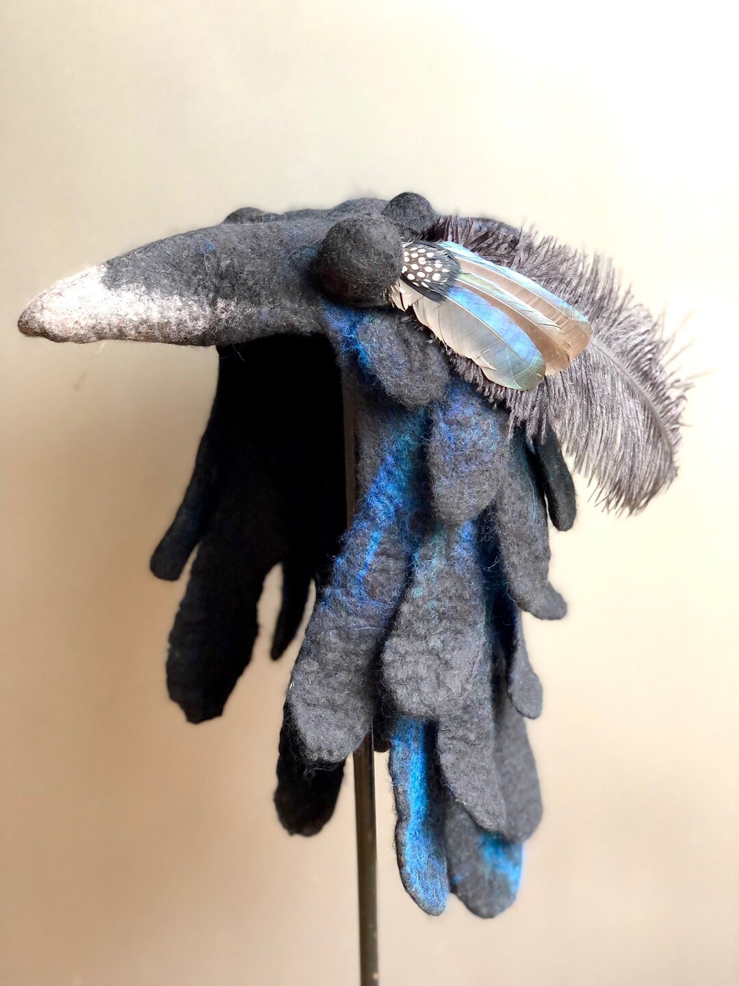 Raven Felted Steampunk Headdress - Etsy