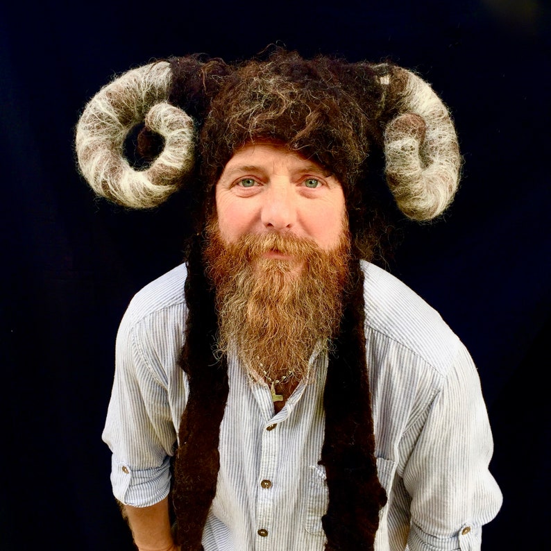 Aries Ram Horn Pagan Headdress - Etsy