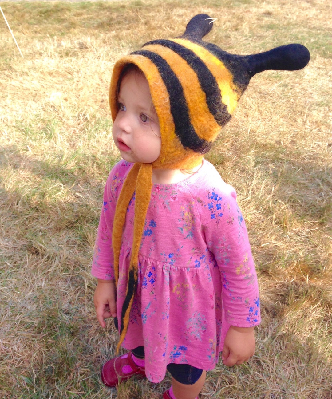 Hand Felted Bumble Bee Hat: Merino Wool Insect Costume - Etsy