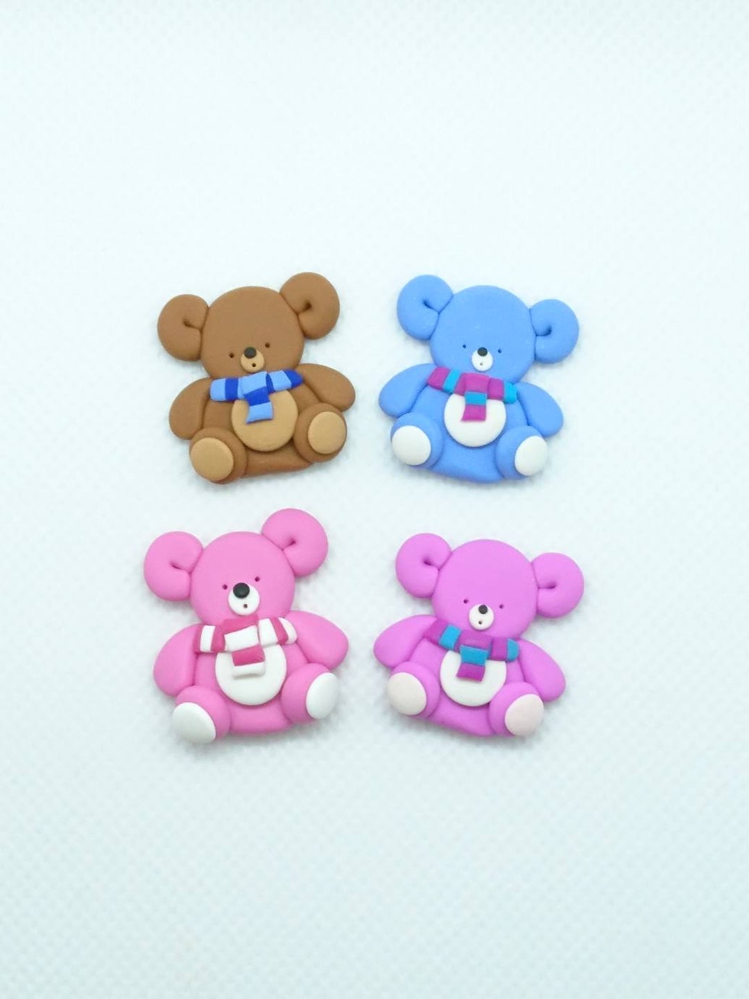 Fimo Bear With Scarf Embellishment to Decorate Your Own Greeting Cards ...