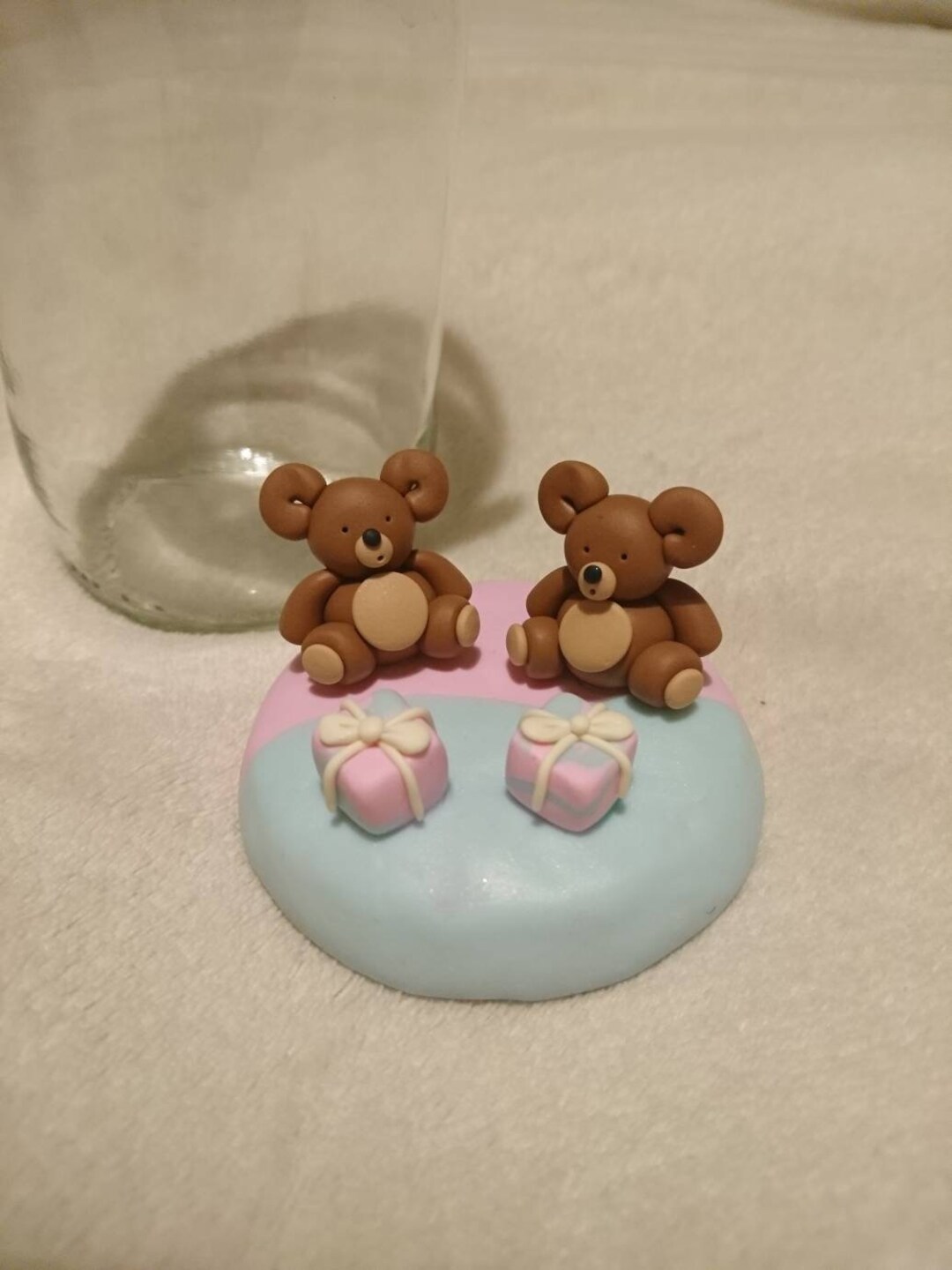 Cute Jar. Decorated With Fimo Bears. Sweet Jar Polymer Clay - Etsy