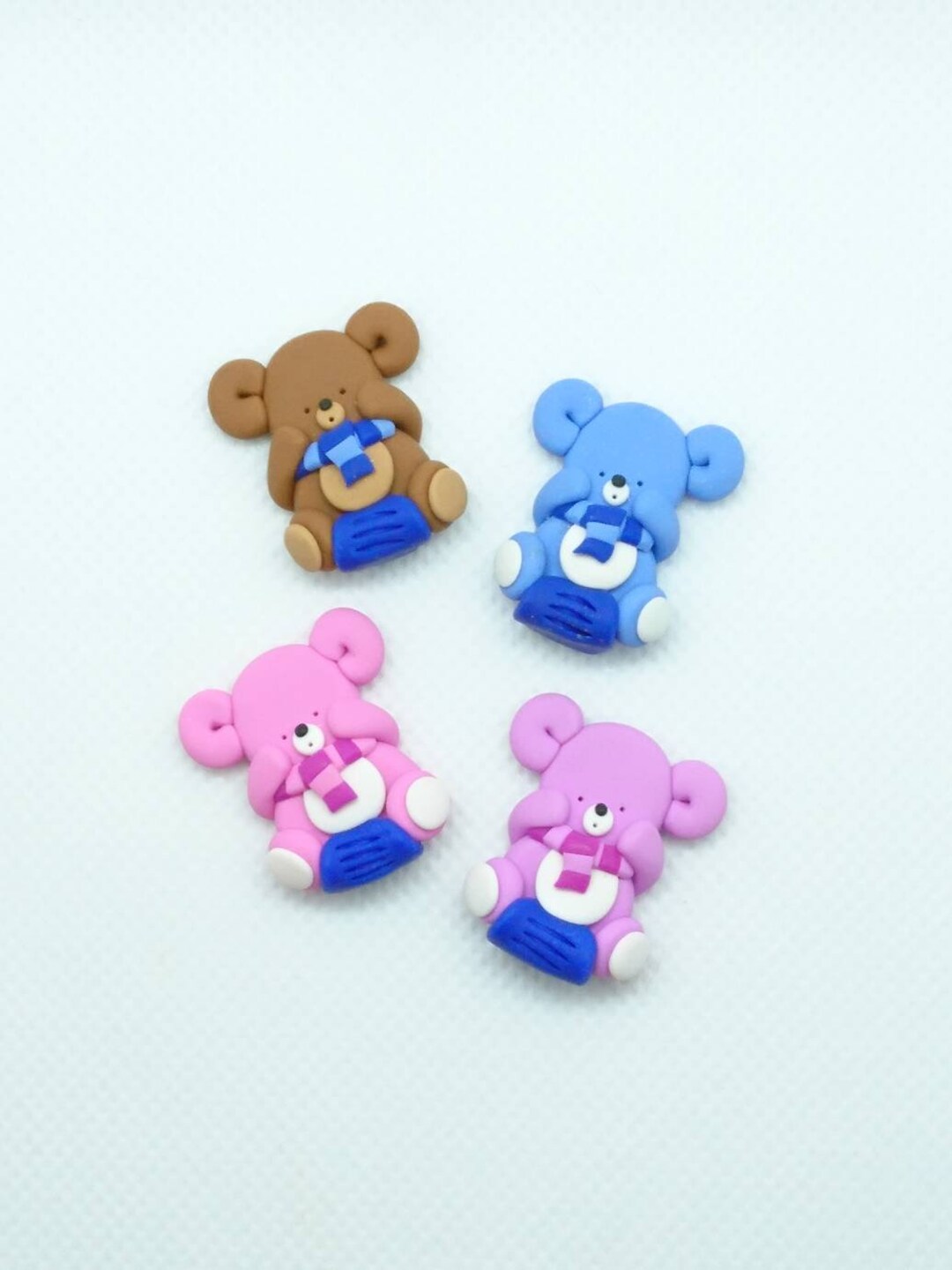 Fimo Sledging Bear Embellishment to Decorate Your Own Greeting Cards ...