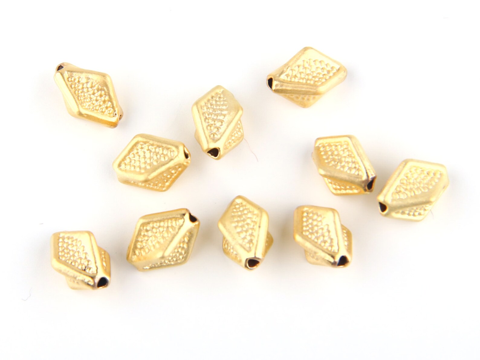 Spotted Rhombus Beads Diamond Beads Hexagon Beads 22K Matte - Etsy