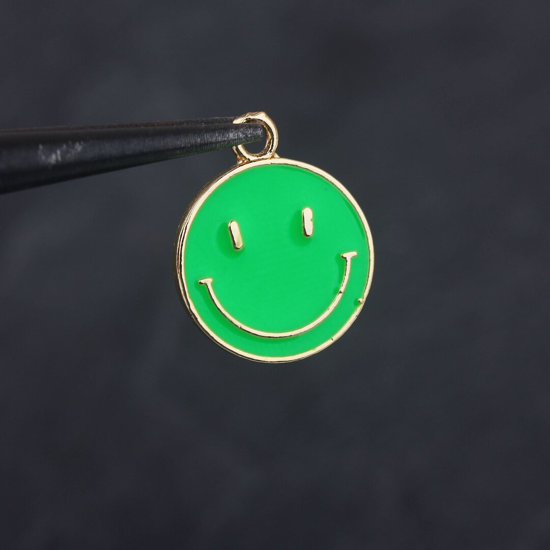 Enamel Smiley Charms, Smiley Face Pendants, Enamel Happy Face Pendants ...