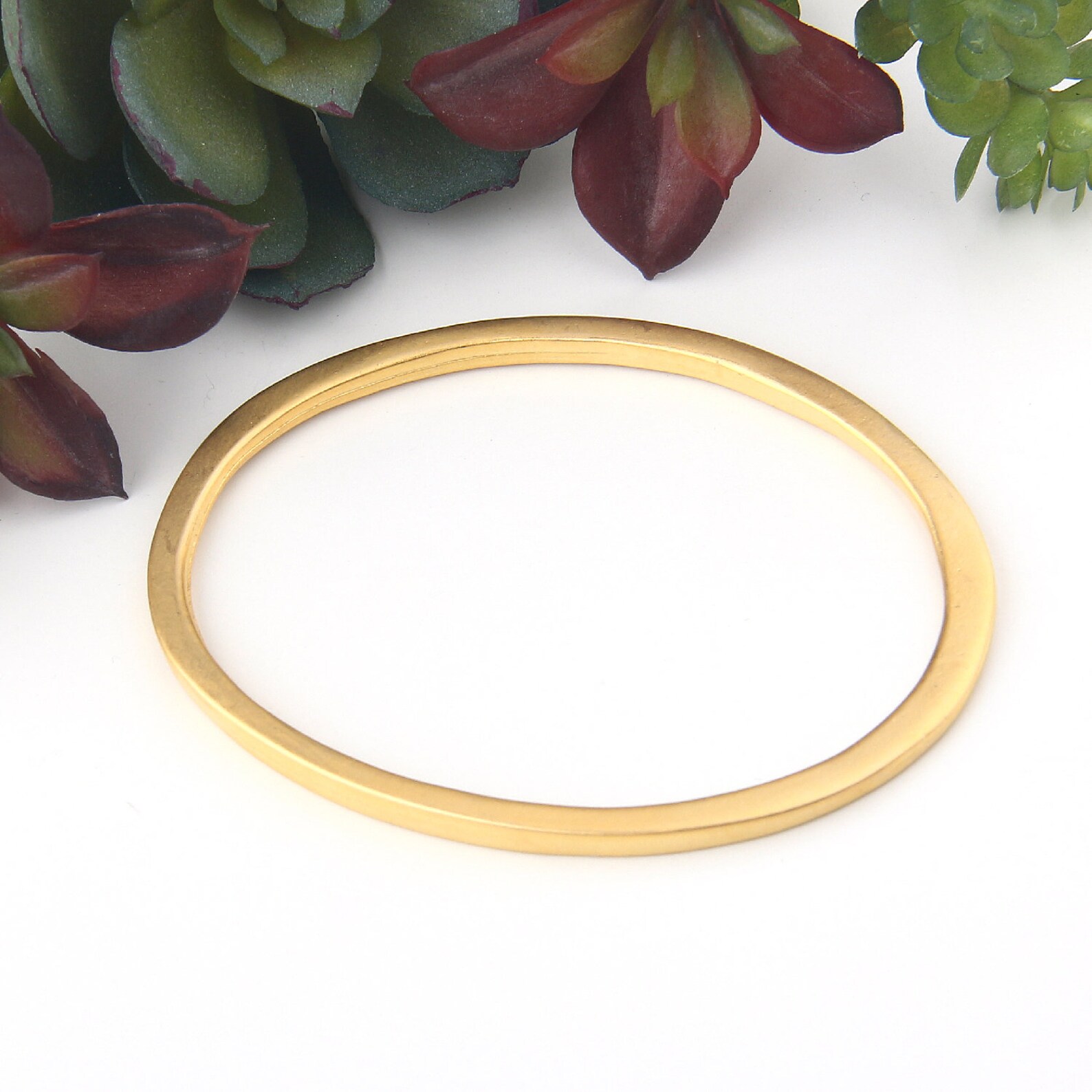 1 Large Oval Gold Pendant Connector, Oval Link, Link Connector, Focal ...