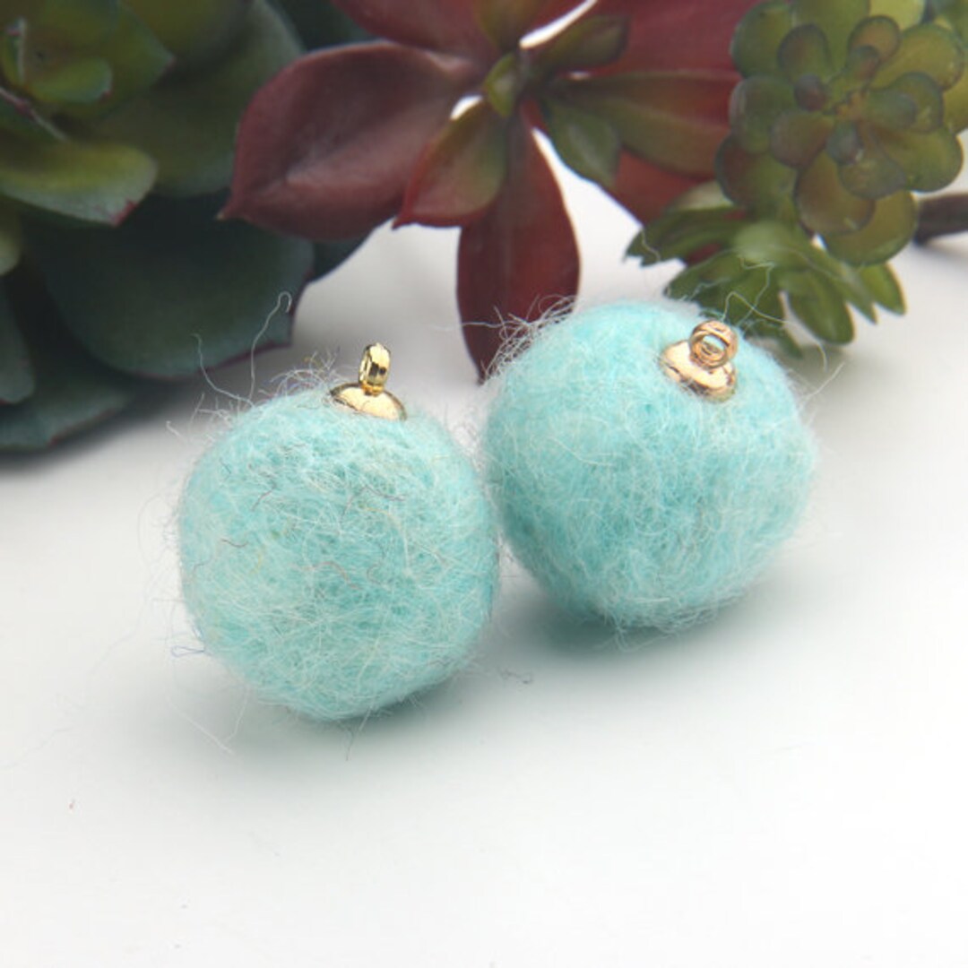 Baby Blue Felt Ball Charms Felt Charms Felt Pompoms 22mm - Etsy