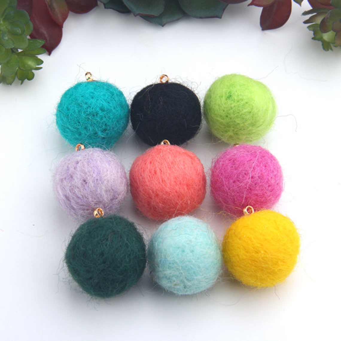 Baby Blue Felt Ball Charms Felt Charms Felt Pompoms 22mm | Etsy