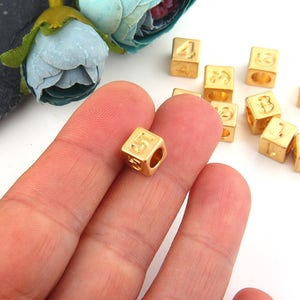 Metal Number Beads, Number Sliders, Number Cube Beads, Bead Sliders ...