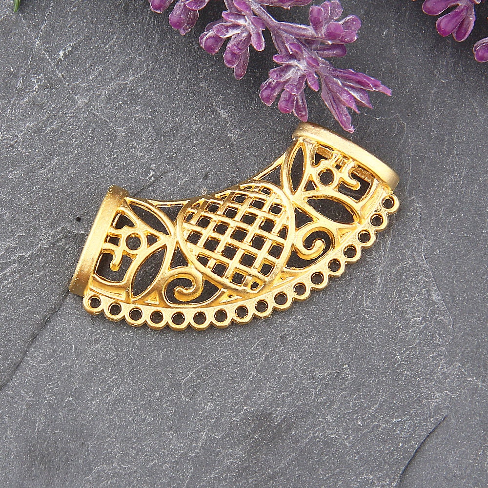 Gold Fretwork Multi Loop Slider Connector Scarf Slider 1 | Etsy