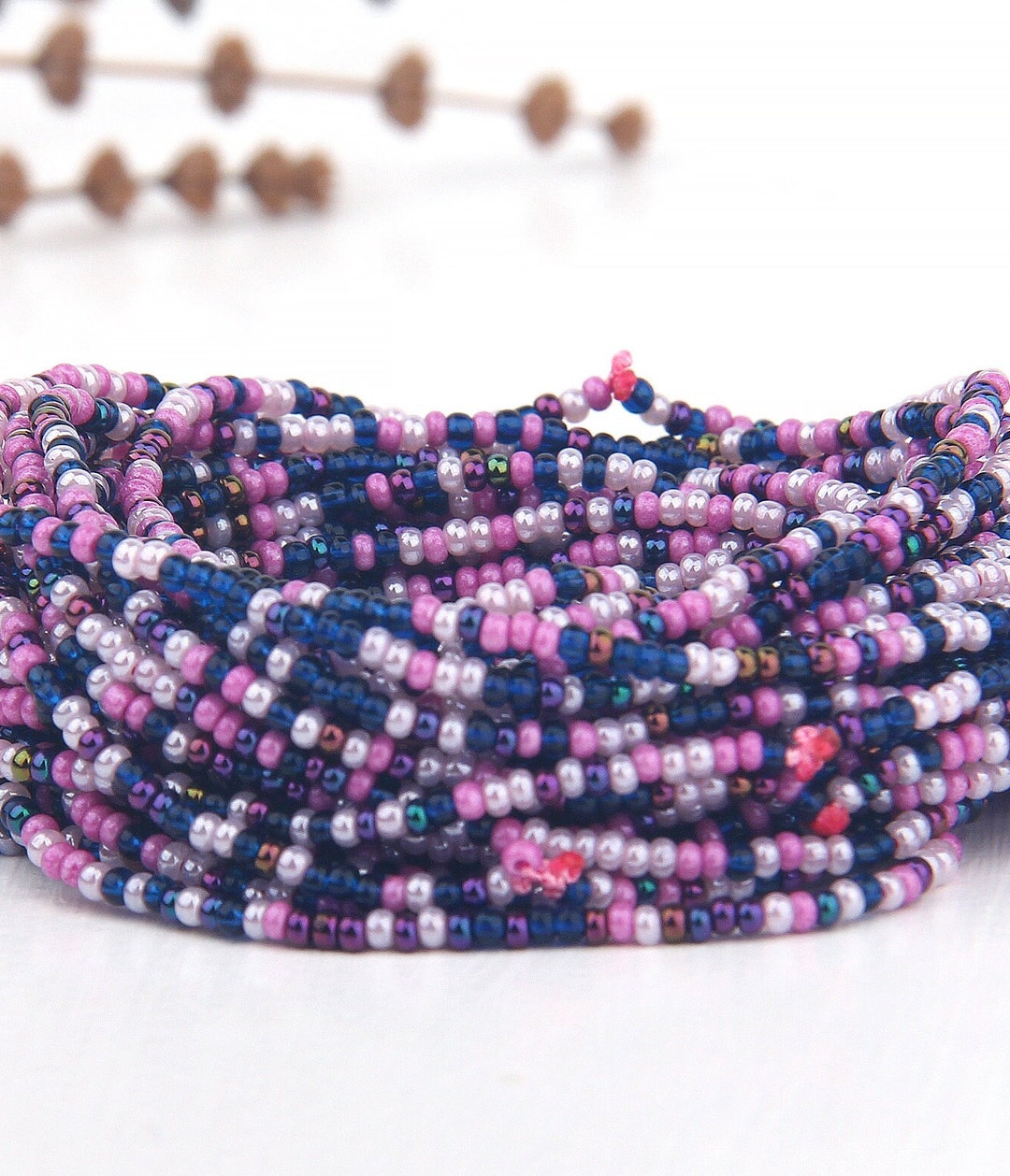 1/2 Meter Mix Color Seed Bead Strands, 11/0 Seed Beads, 2mm Glass Beads ...