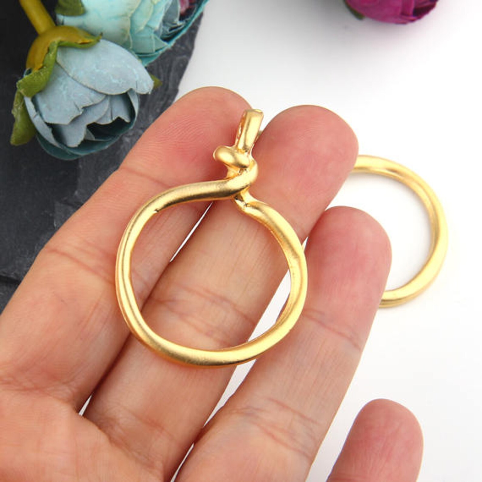 Large Circle Loop Connector Loop Link Large Loop Link 22k | Etsy