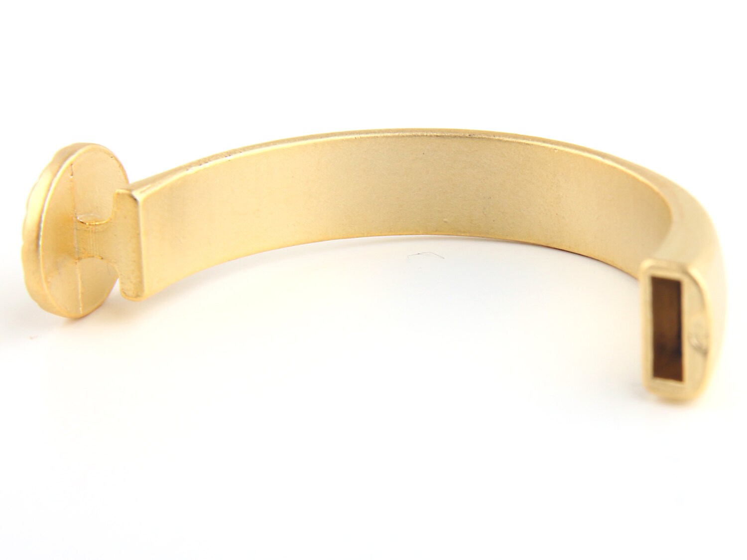 Half Cuff Bracelet for Flat Leather/cords, Basket Weave Cuff Clasp ...