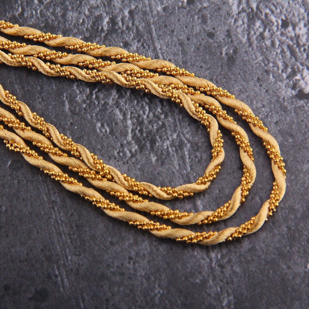 Twisted Satin Cord, Twisted Chain Satin Cord, Chain Cord, Necklace ...