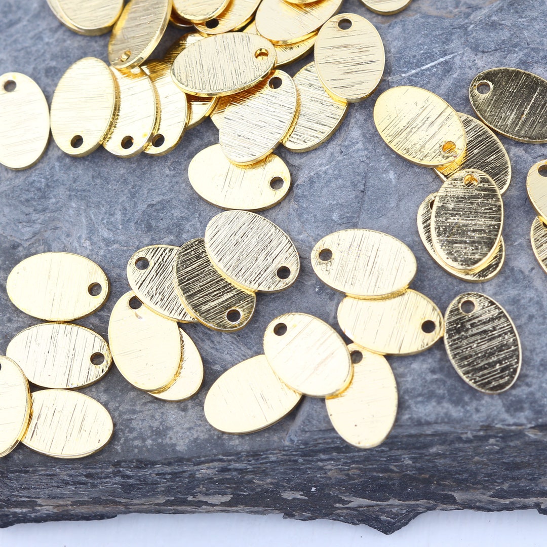 Mini Oval Blank Charms, Mini Stamping Blanks, Textured Blank Charm ...
