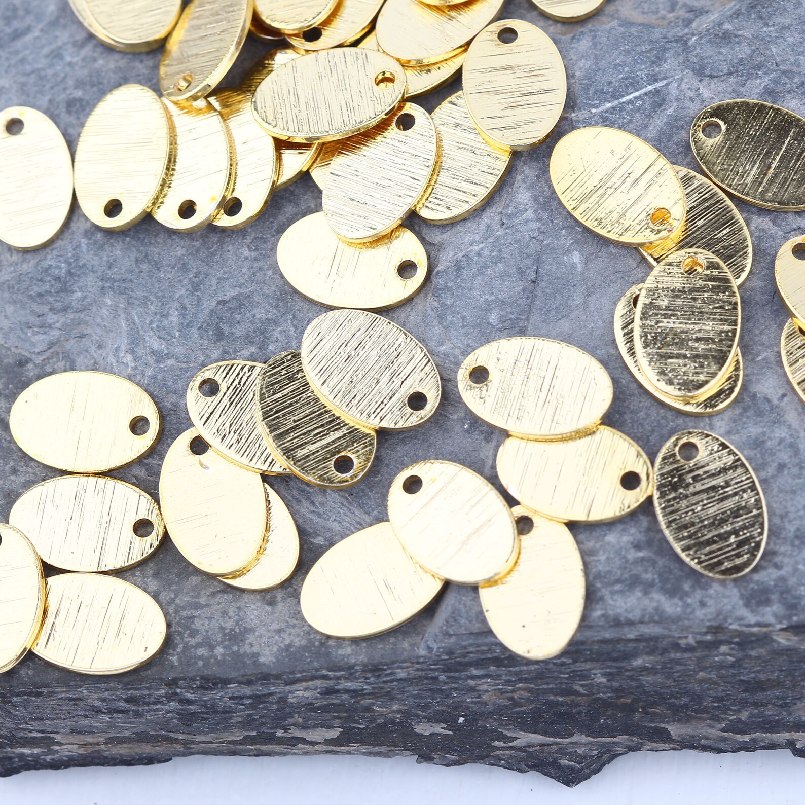 Mini Oval Blank Charms, Mini Stamping Blanks, Textured Blank Charm ...