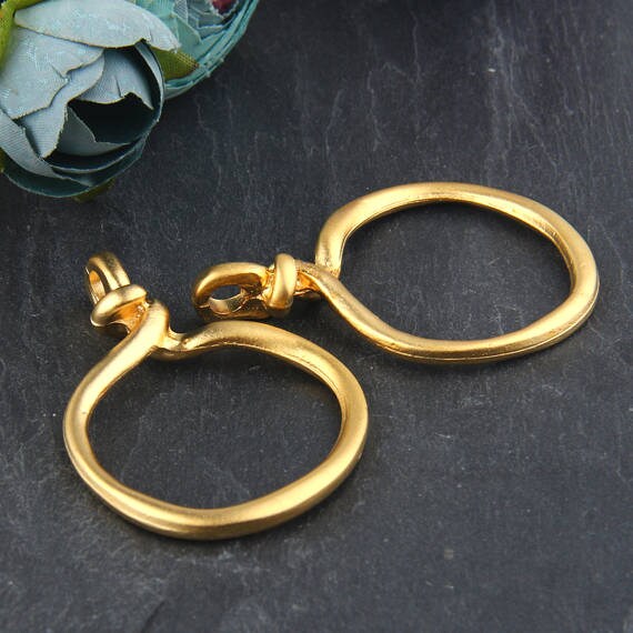 Large Circle Loop Connector Loop Link Large Loop Link 22k - Etsy