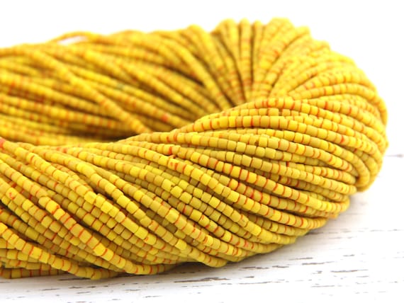 SALE Yellow/Orange Heishi Afghan Stone Beads Handcut 1 | Etsy