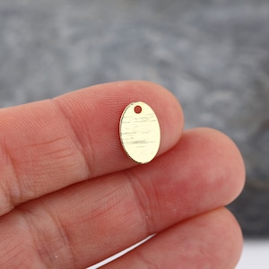 Mini Oval Blank Charms, Mini Stamping Blanks, Textured Blank Charm ...