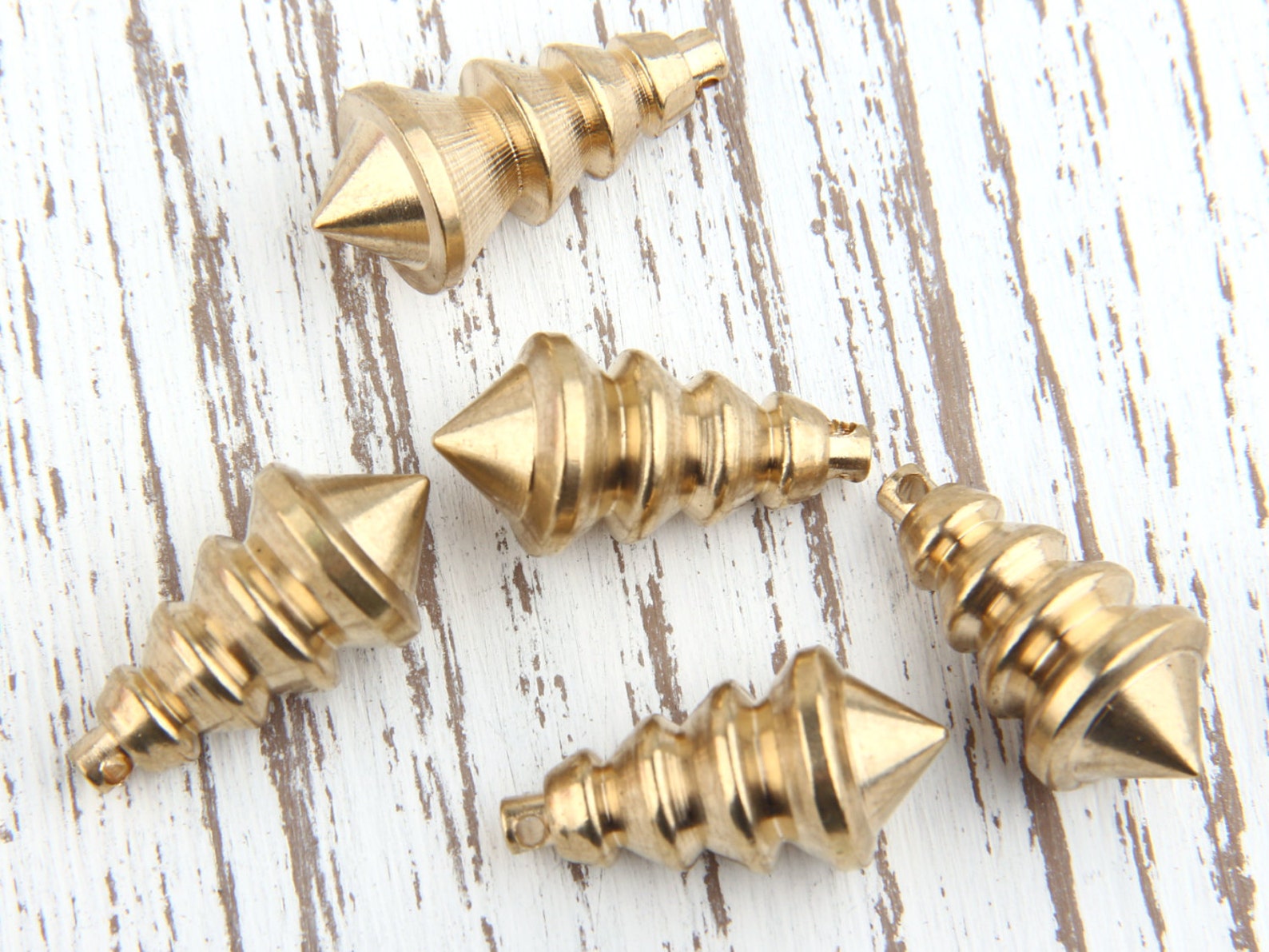 Raw Brass Screw Spike Charms Spike Pendants 12x24mm | Etsy