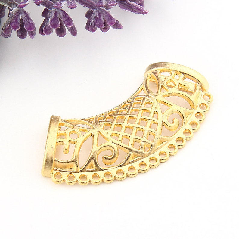 Gold Fretwork Multi Loop Slider Connector Scarf Slider 1 | Etsy