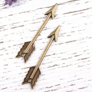Arrow Pendants Antique Bronze Arrow Pendants 2 Pieces // - Etsy