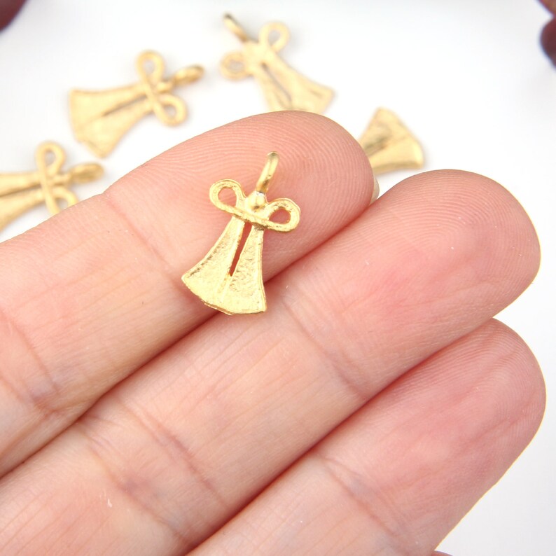 Gold, Mini Caftan Charms, Mini Gold Dress Charms, Jewelry Supplies ...