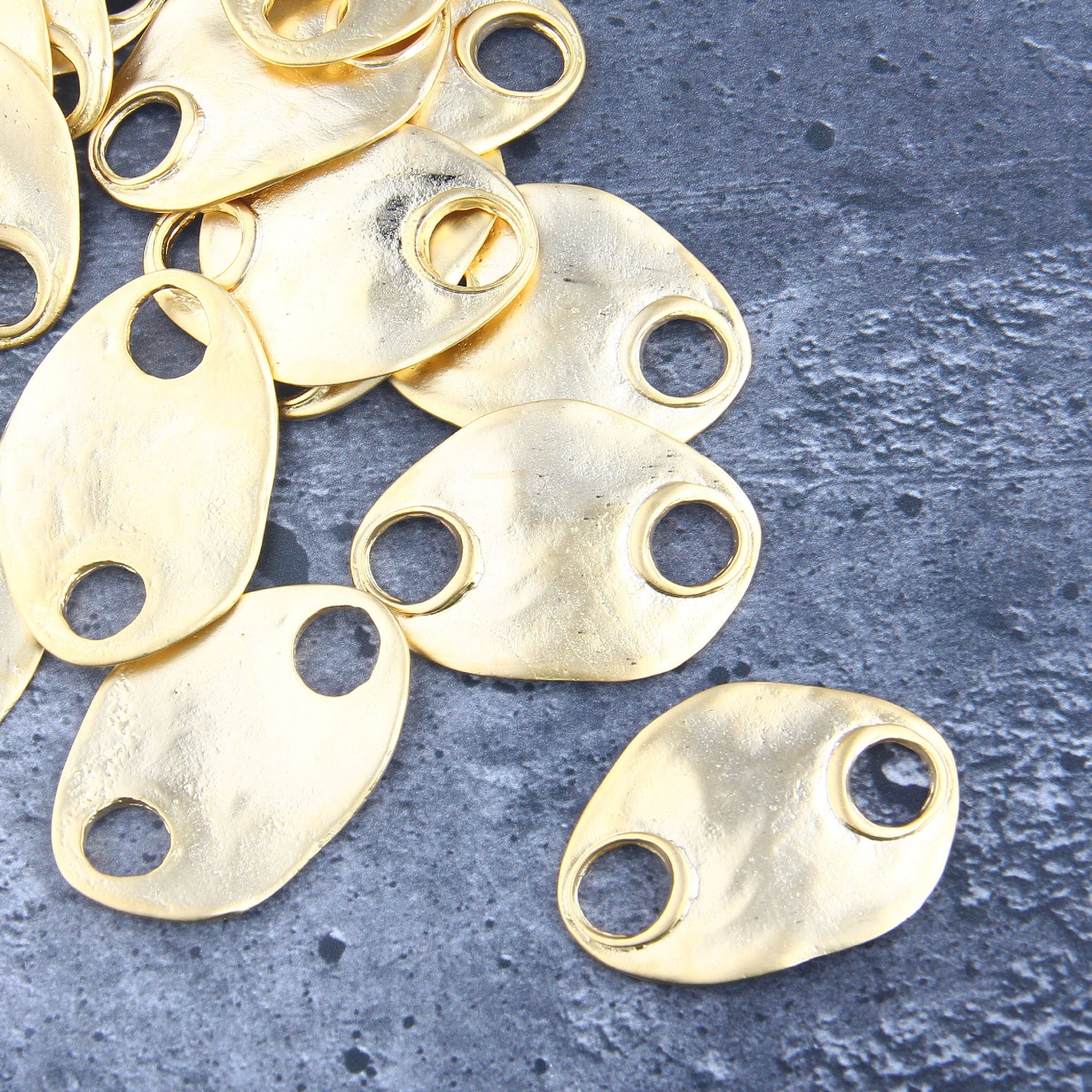 Gold Artisan Connector Large Bracelet Link Gold Plated Focal | Etsy