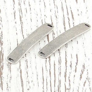 Flat Bar Connector, Flat Bar Link, Silver Plated, 2 Pieces // SC-173 - Etsy