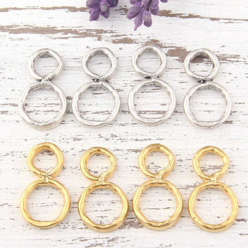 Soldered Double Loop Pendant Connector, Figure 8 Links, 8 Shaped Link ...