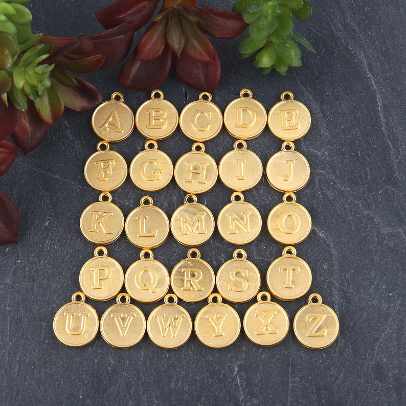 1 X Letter K Charm Letter Charms Alphabet Charms 24k - Etsy