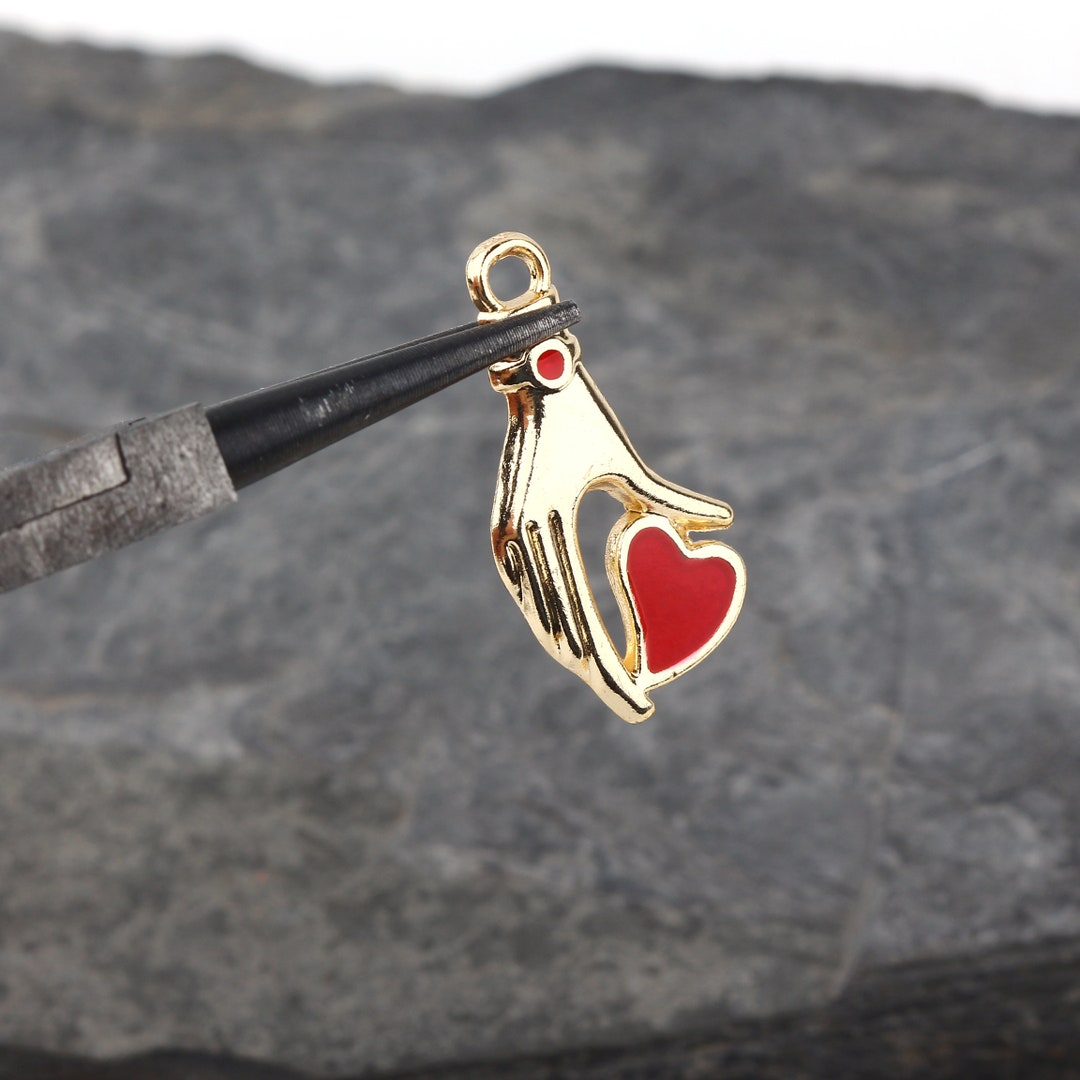 Valentine Heart Pendant, Hand Holding Heart, Heart Pendant, Gift for ...