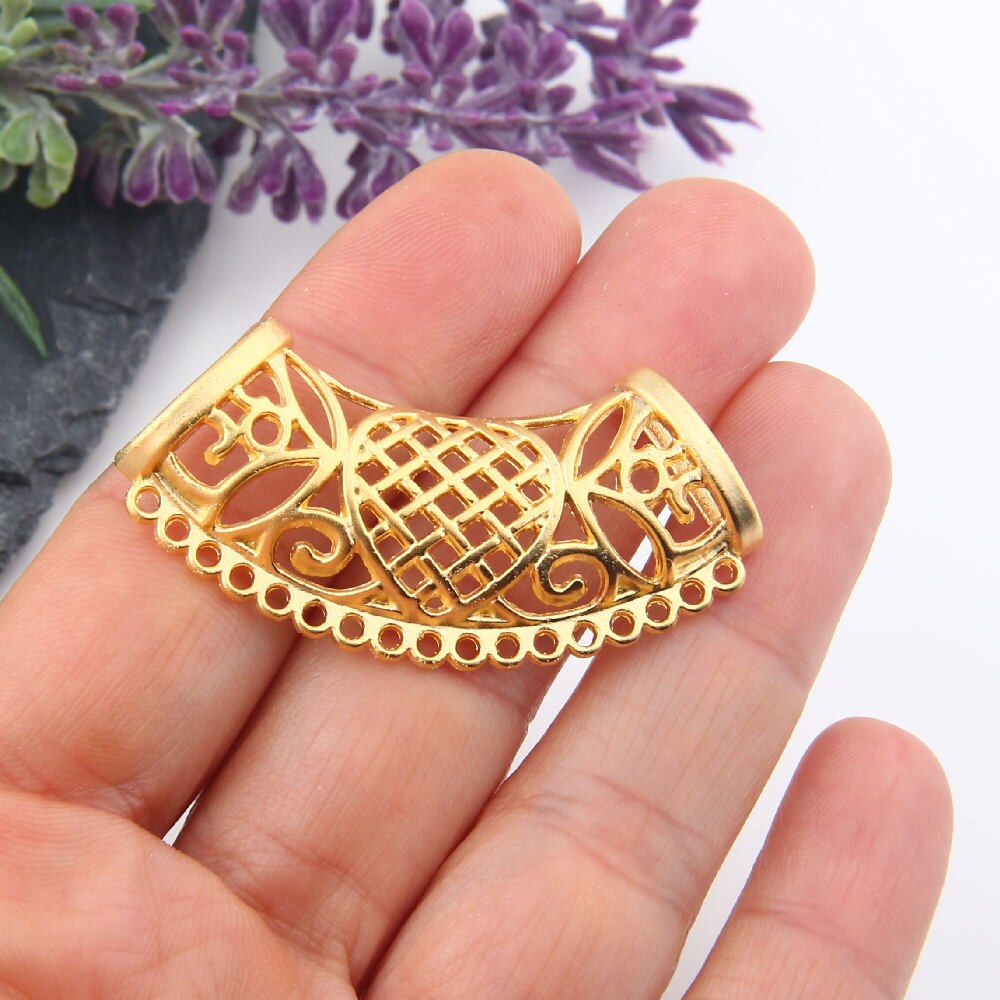 Gold Fretwork Multi Loop Slider Connector Scarf Slider 1 | Etsy