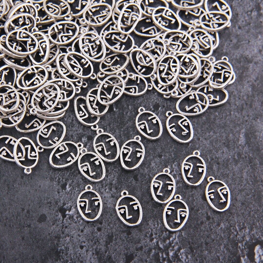 Face Mask Charms, Mini Face Charms, Gold Face Charms, Mask Charms ...