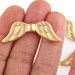 Angel Feather Wing Bead Sliders, Matte Gold Plated, 4 Pieces // GB-126 ...