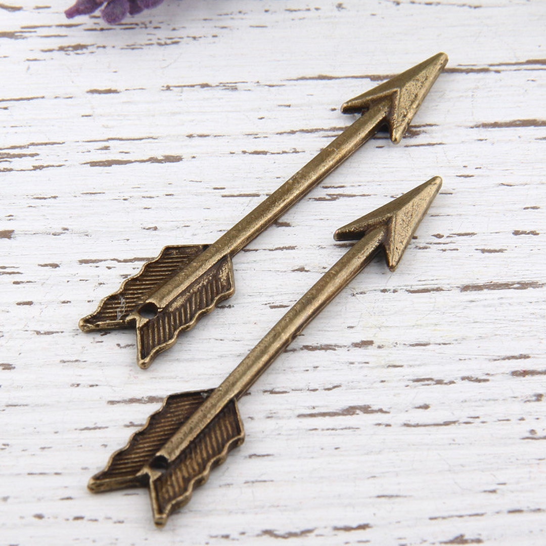 Arrow Pendants Antique Bronze Arrow Pendants 2 Pieces // - Etsy