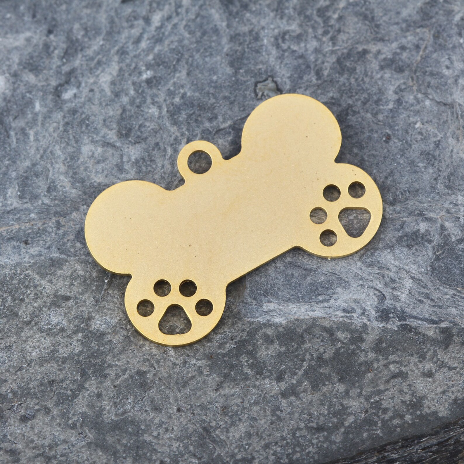 1 Blank Dog ID Tag, Bone Dog Collar, Stamping Blank Dog Collar, Blank ...
