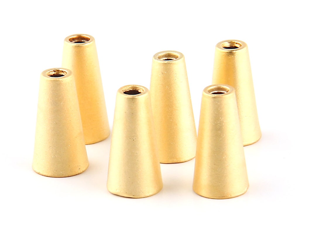 Plain Cone Bead Caps, Small Tassel Caps, End Caps, Gold Plated, 6 ...