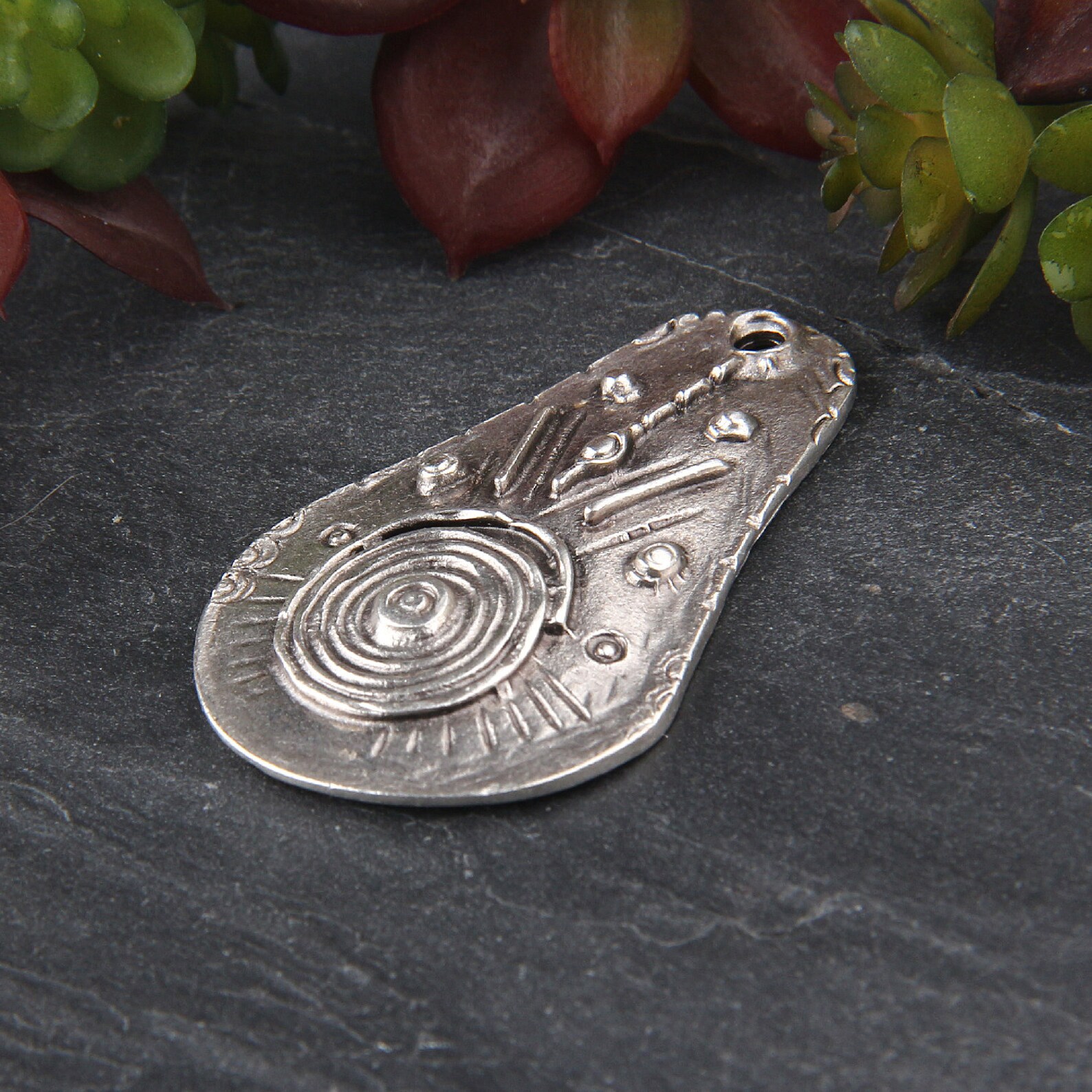 1 Silver Ethnic African Pattern Focal Pendant Tribal Pendant - Etsy
