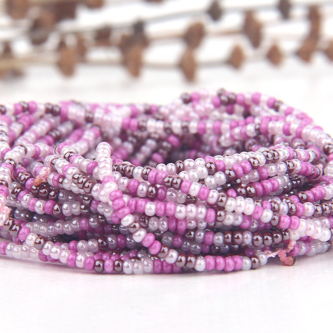 1/2 Meter Mix Color Seed Bead Strands, 11/0 Seed Beads, 2mm Glass Beads ...