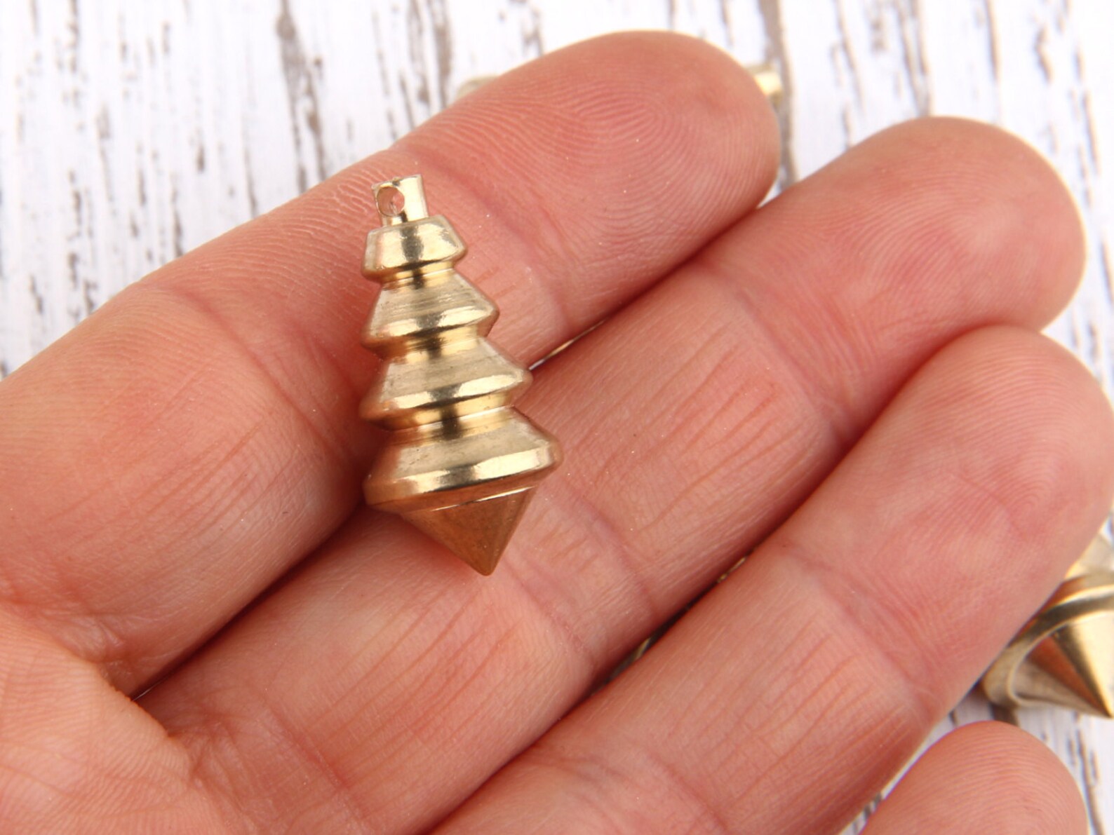 Raw Brass Screw Spike Charms Spike Pendants 12x24mm | Etsy