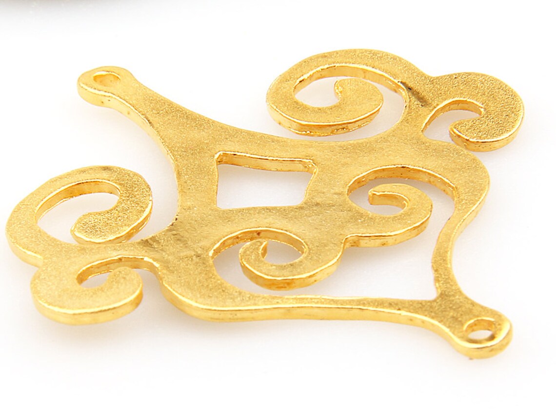 Gold Fretwork Connector 1 Piece // GPC-246 - Etsy