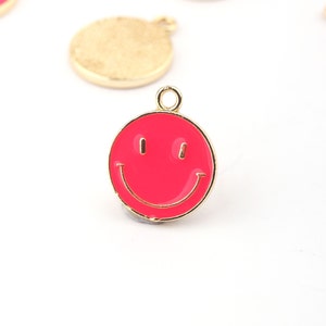 Enamel Smiley Charms, Smiley Face Pendants, Enamel Happy Face Pendants ...